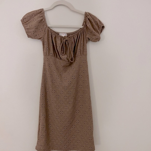 Stichic | Dresses | New Stichic Kakhi Beige Fitted Dress | Poshmark